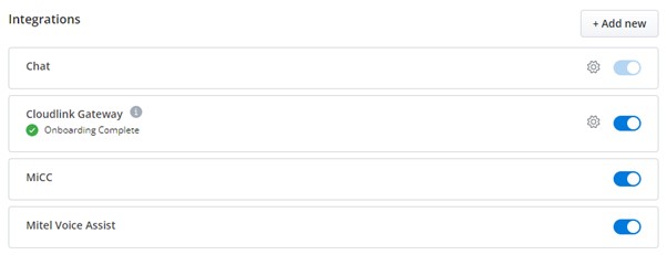 Integración de Mitel Voice Assist